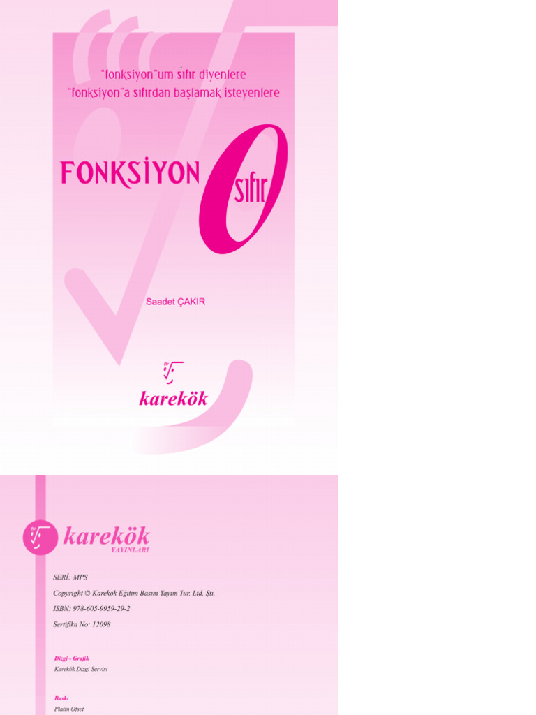 Karekök Fonksiyon 0 Fasikül 2018-2019 | PDF