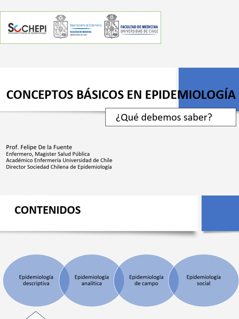 1. Conceptos Basicos en Epidemiología Felipe De La Fuente | PDF | Epidemiología | Epidemias