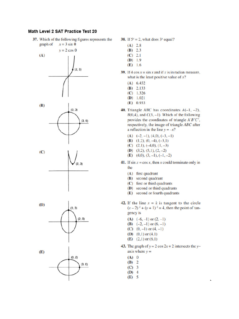 1694683620math Level 2 Sat Practice Test 20 Pdf