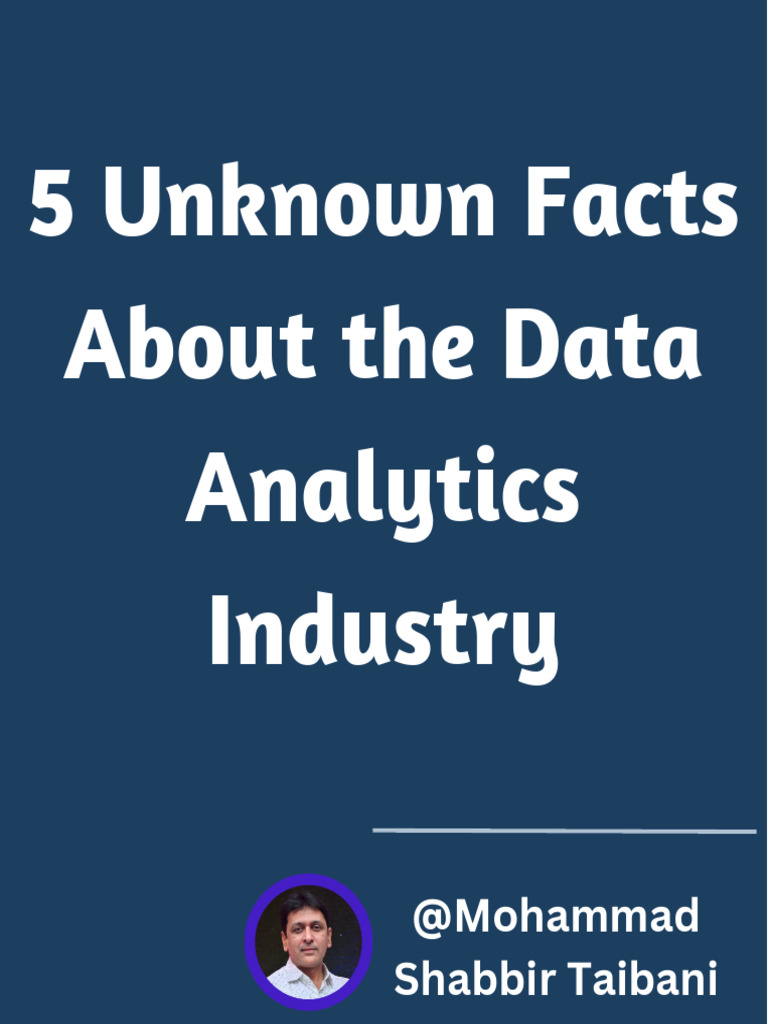 5 Unkwown Facts About The Data Analytics! | PDF