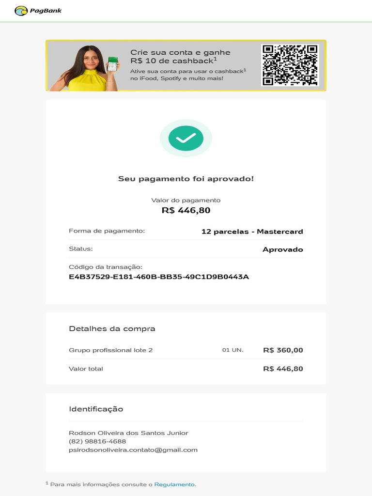 Comprovante Pagbank | PDF