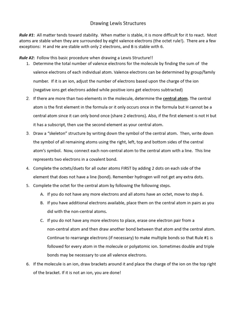 Simple Lewis Structures Practice | PDF | Atomic Physics | Condensed ...