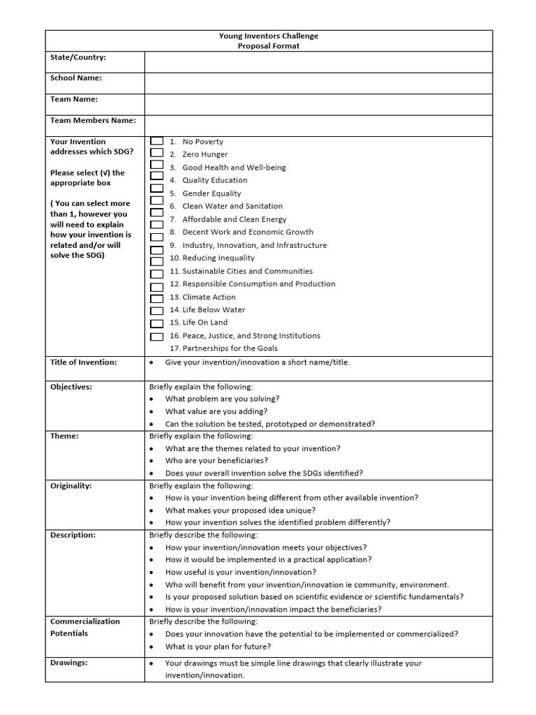 YIC 2024 Proposal Format Final | PDF | Innovation | Economies