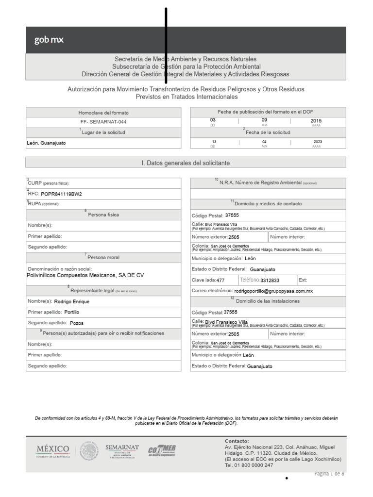 1 FF Semarnat 044 Semarnat 07 029 Custom | PDF | Residuos | Cuestiones ambientales