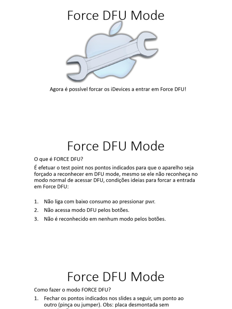 Force DFU Mode | PDF