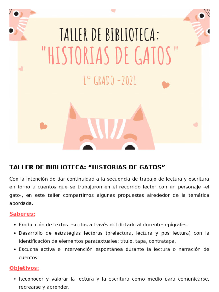 Historias Con Gatos | PDF | Cuentos