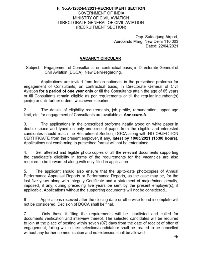 VC_(Consultant)April2021 | PDF | Aviation