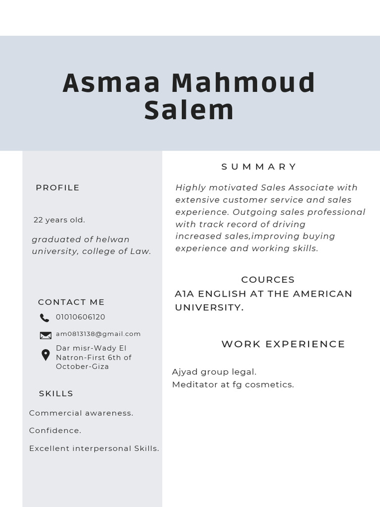 Asmaa Mahmoud Salem | PDF