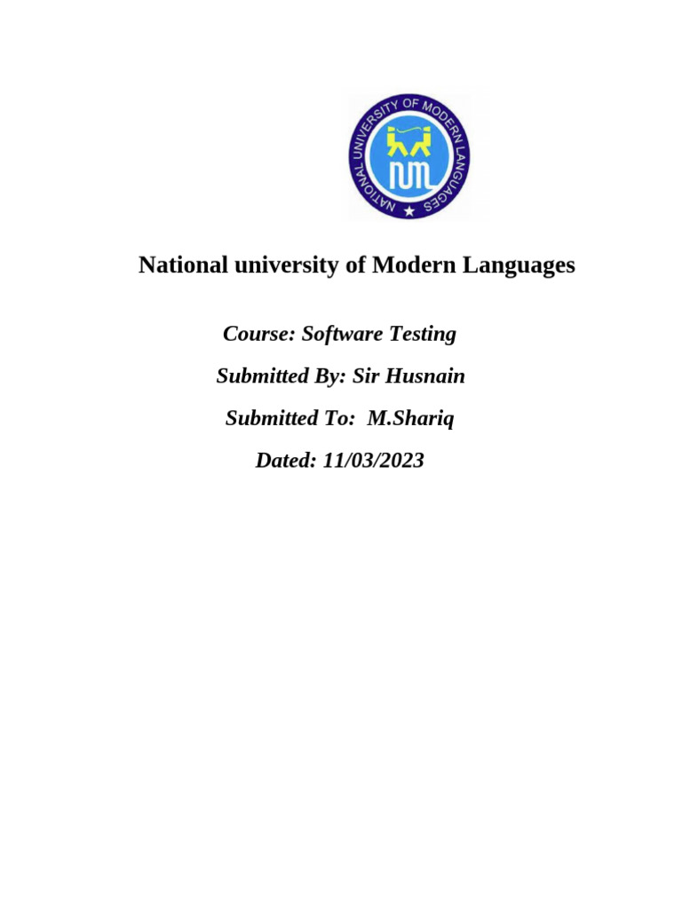 Muhammad Shariq - Sp21122-Software Testing Lab 5 | PDF | Software ...