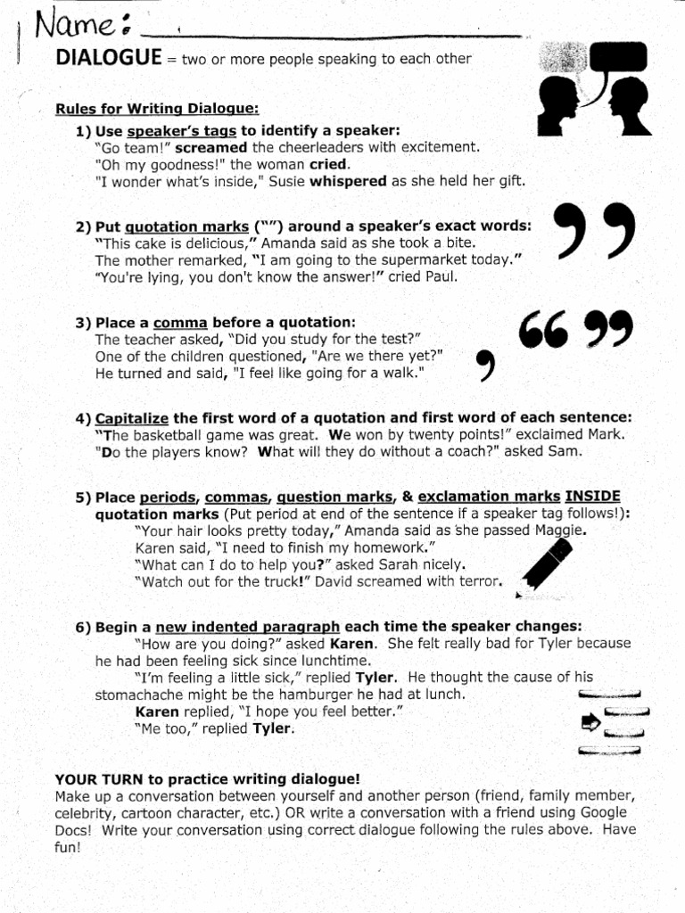 Dialogue Packet | PDF