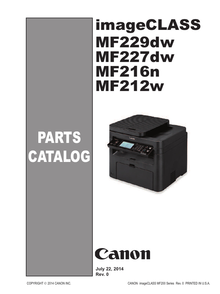 Canon ImageCLASS MF212 MF216 MF227 MF229 Parts Catalog 669811d2d9337 ...