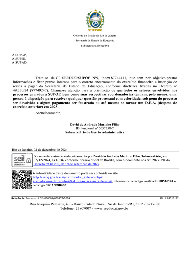 SEI 88516142 Despacho de Encaminhamento de Processo | PDF