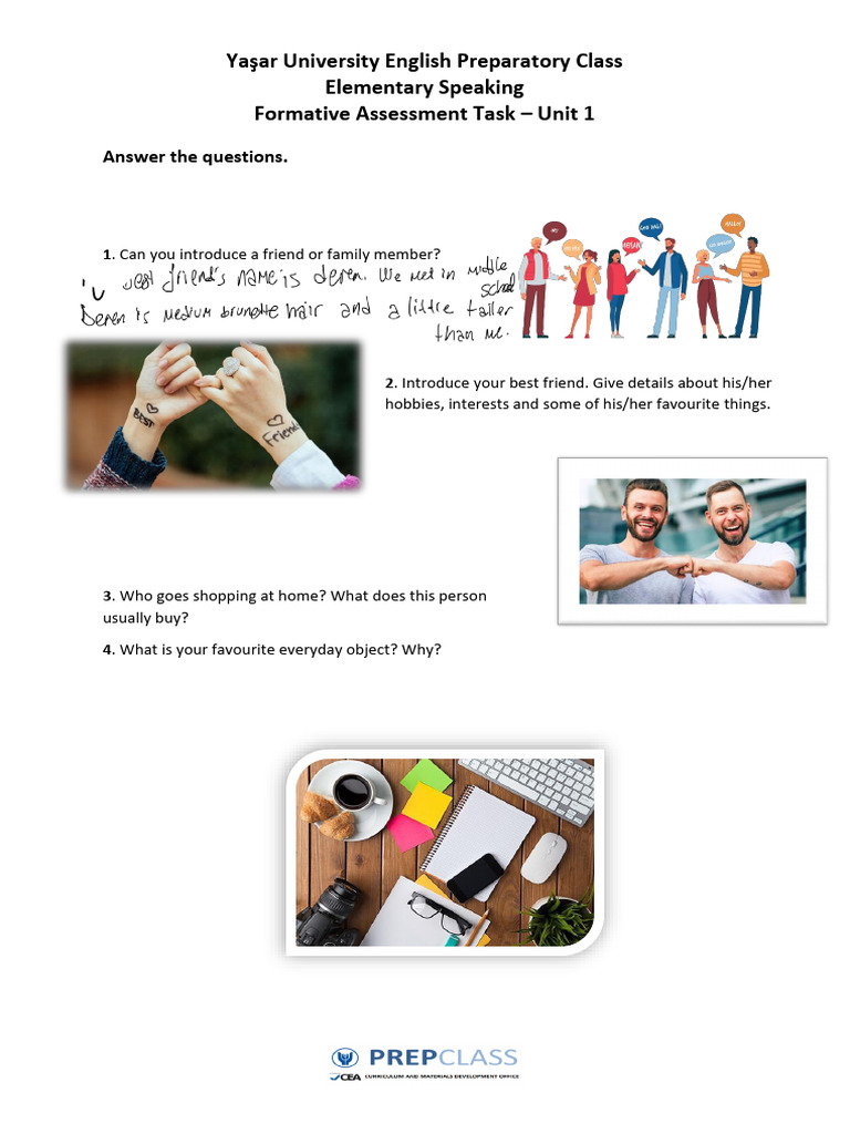 Formative Assessment Task - Unit 1 | PDF