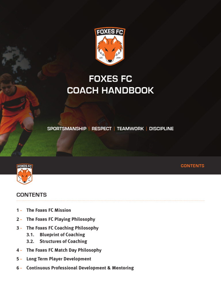 Foxes FC - Coach Handbook | PDF | Defender (Association Football) | Learning