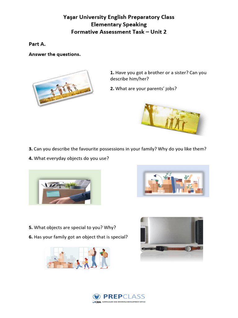 Formative Assessment Task - Unit 2 | PDF