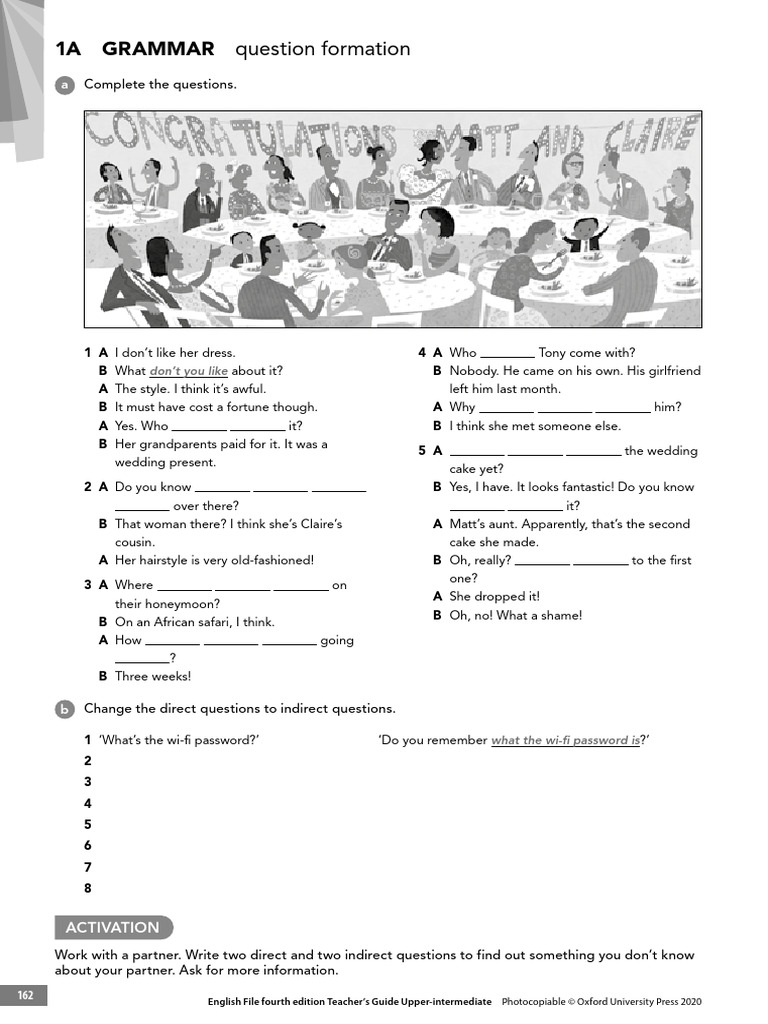 EF4e UpperInt Customizable PCM Grammar 1A | PDF