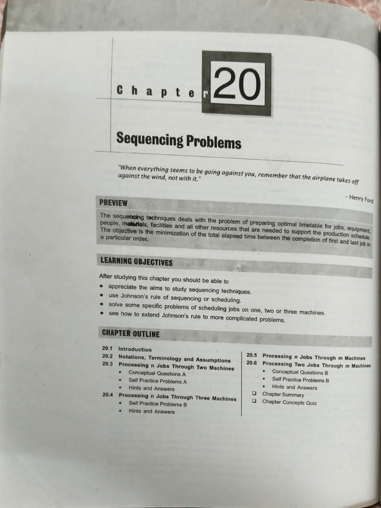 Sequencing Problems | PDF | Mathematical Optimization | Applied Mathematics