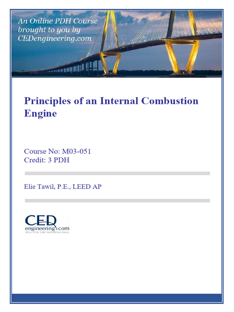 Internal Combustion Engine Principles | PDF | Internal Combustion ...