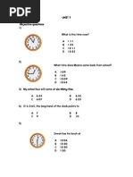 Time Reasoning Questions Worksheet | PDF