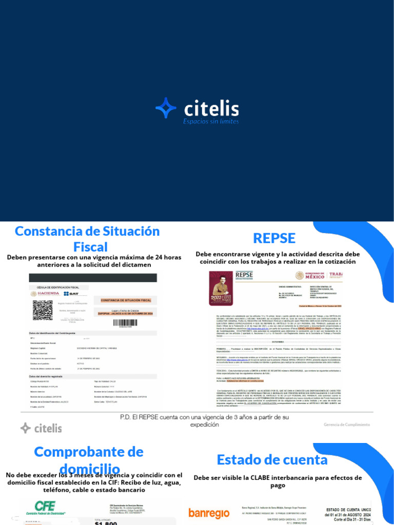 Ejemplos de documentos requeridos repse | PDF