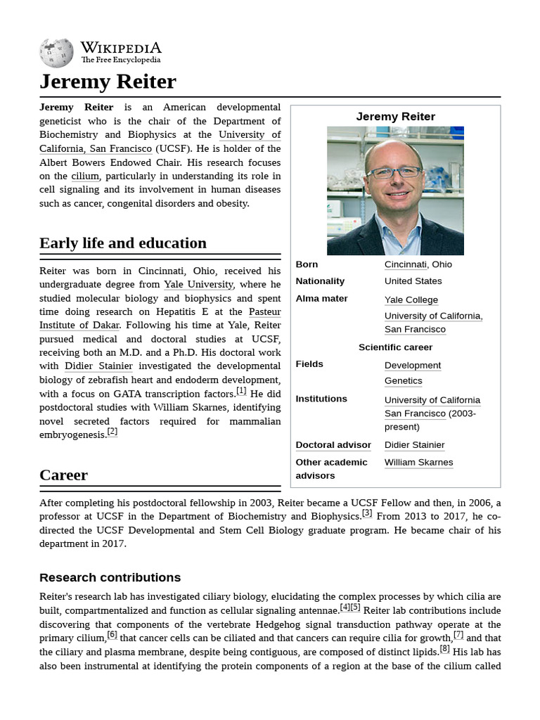 Jeremy_Reiter | PDF | Cell Biology | Biology