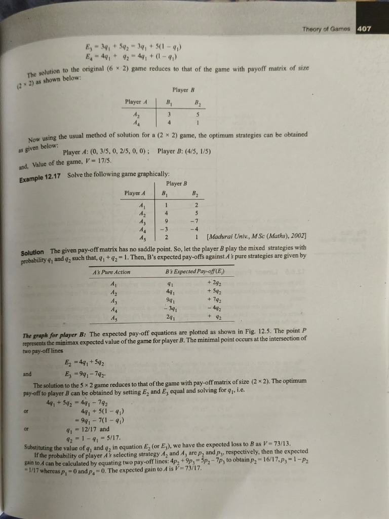 Game Theory PDF 2 | PDF | Linear Programming | Mathematical Economics