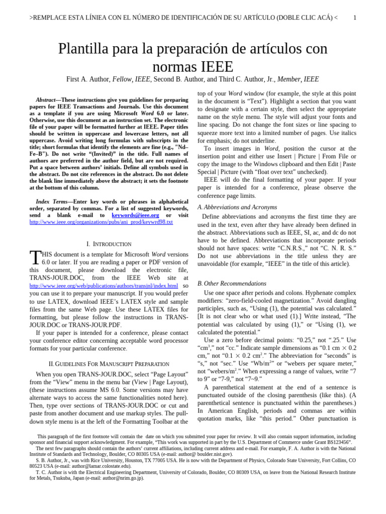 Plantilla IEEE | PDF