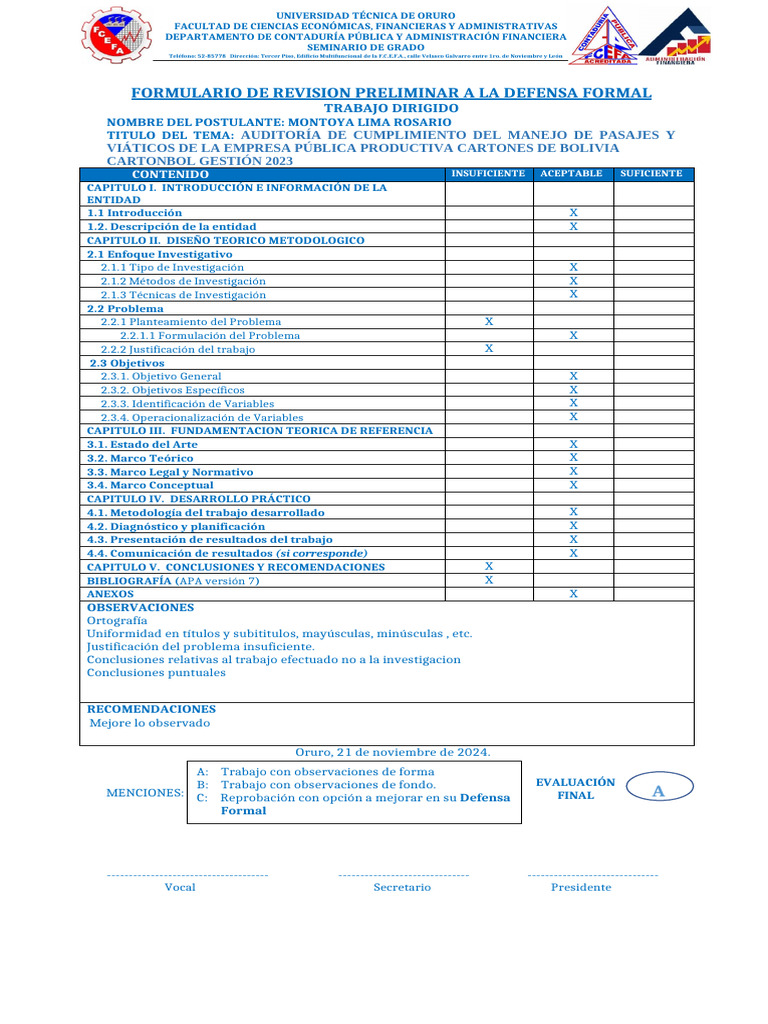 Montoya Lima Rosario Formulario de Revision Preliminar Trabajo Dirigido ...