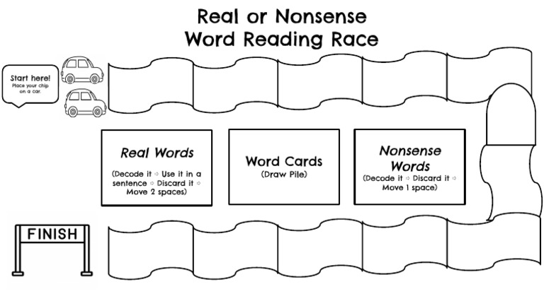Real or Nonsense Word Reading Race | PDF