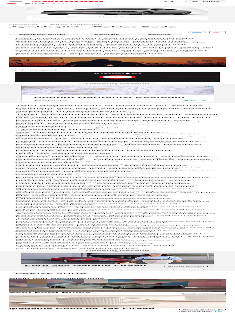 Ayrılık Şiiri - Pakize Suda | PDF