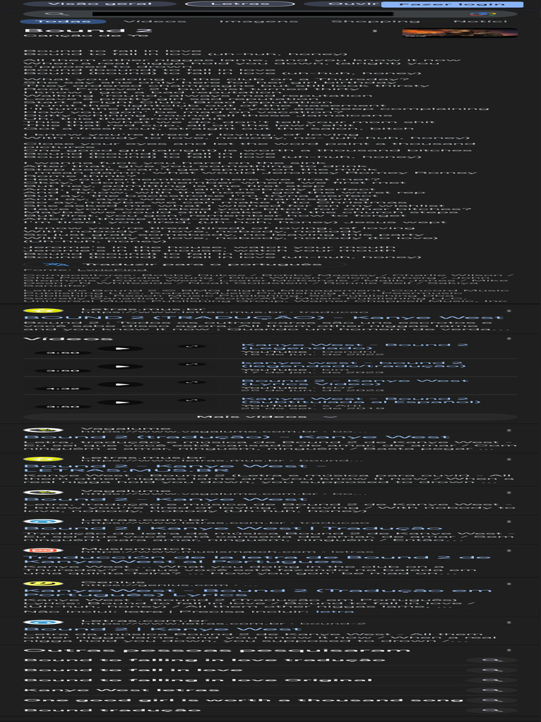 Letra de Kanye West Bound 2 - Pesquisa Google | PDF | Songs Written ...