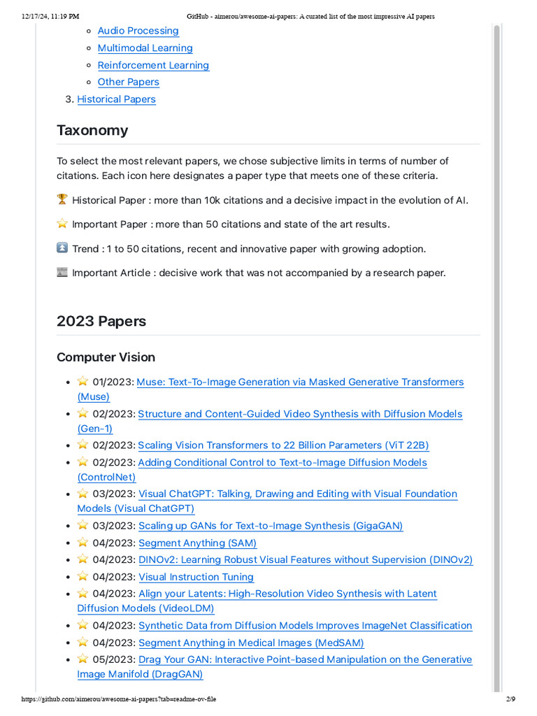 GitHub - Aimerou - Awesome-Ai-Papers - A Curated List of The Most ...