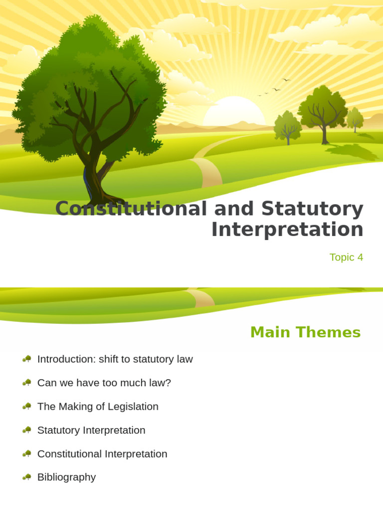 Constitutional and Statutory Interpretation | PDF | Statutory ...