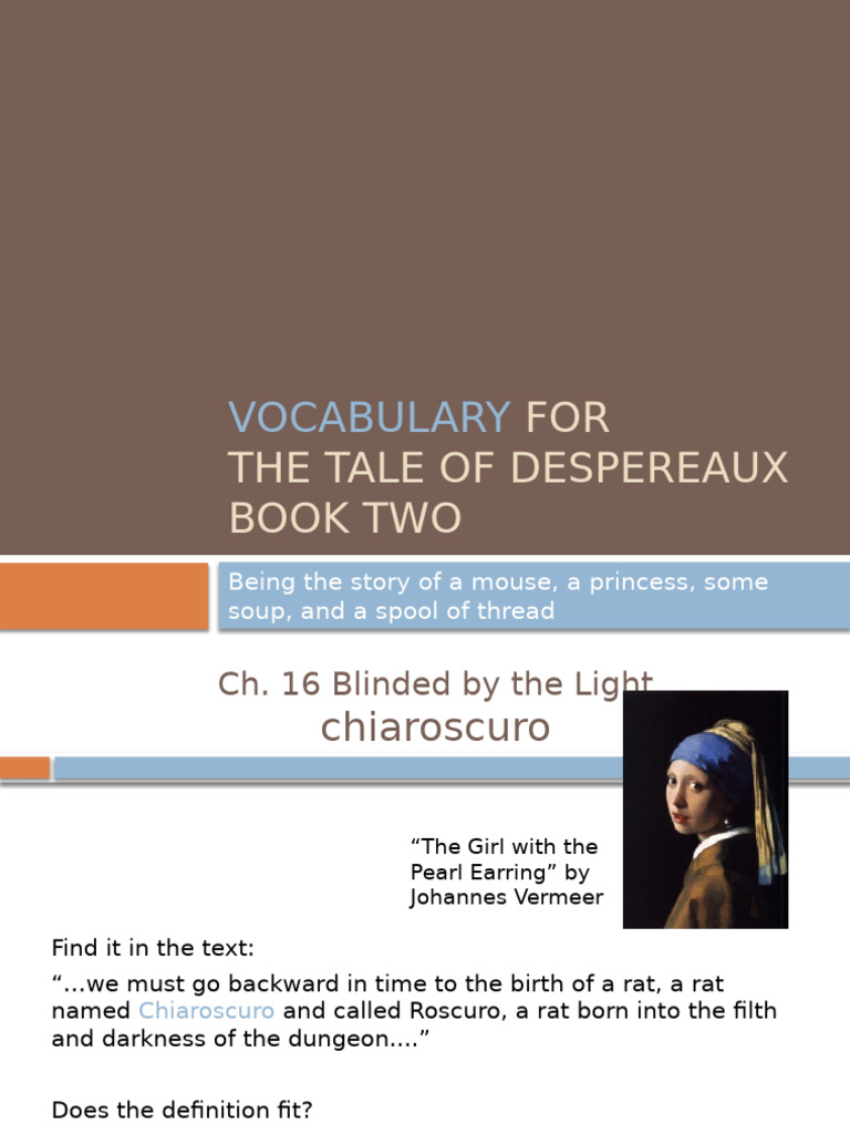Vocabulary Despereaux Book Two | PDF