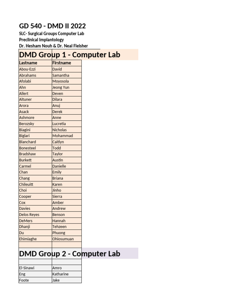 DMD GD 540 Computer Lab | PDF