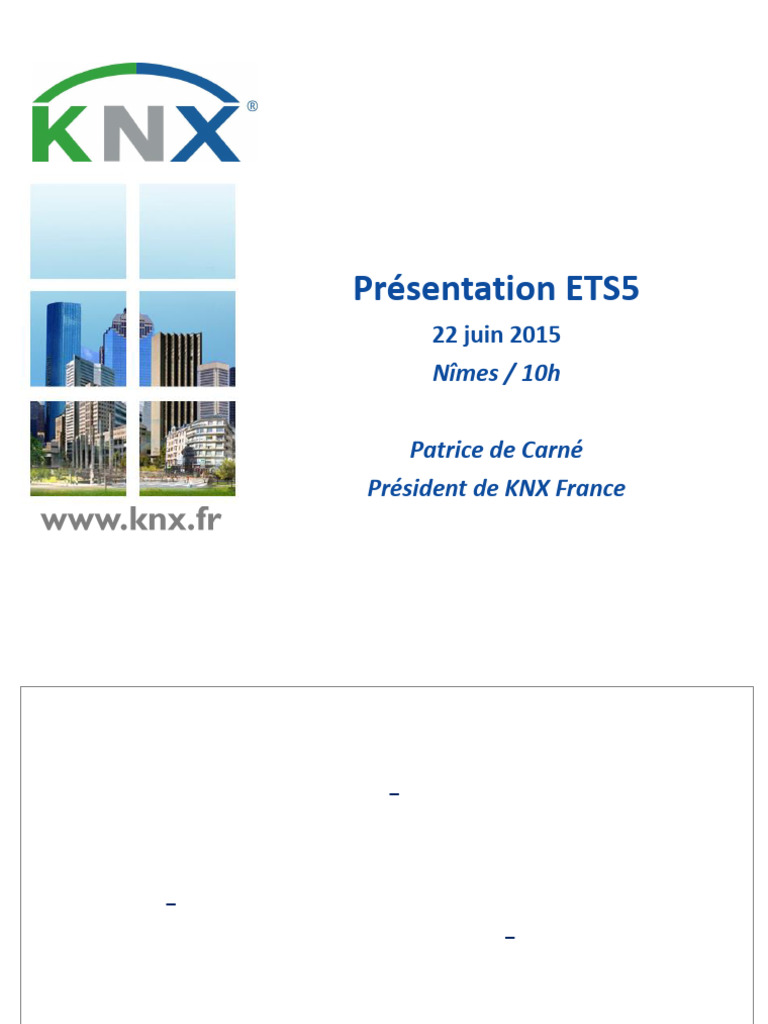 KNX Standard Overview and ETS5 Presentation | PDF | Computer Science ...