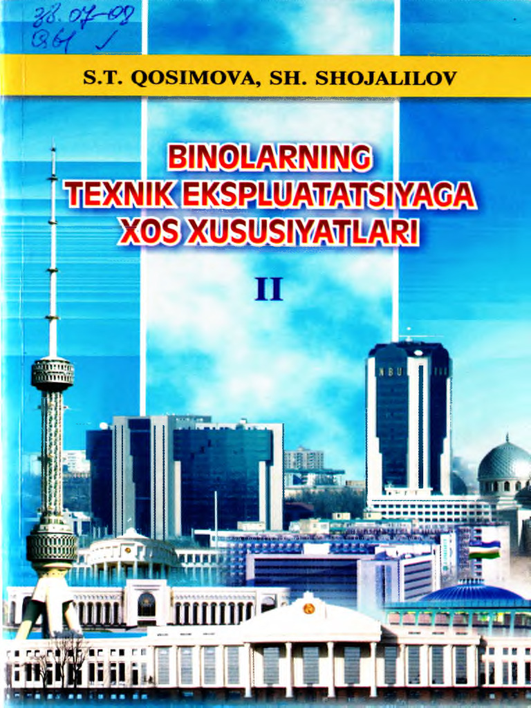 Binolarning Texnik Ekspluatatsiyaga Xos Xususiyatlari. Qosimova S.T | PDF