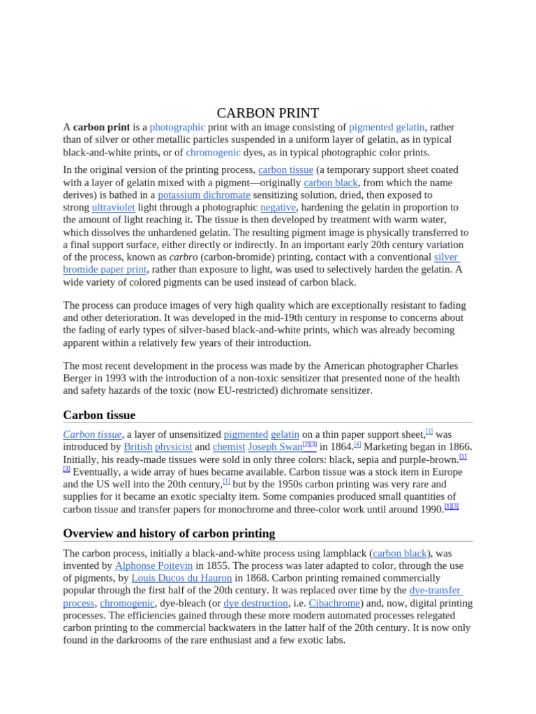 Carbon print | PDF | Vision | Graphic Design