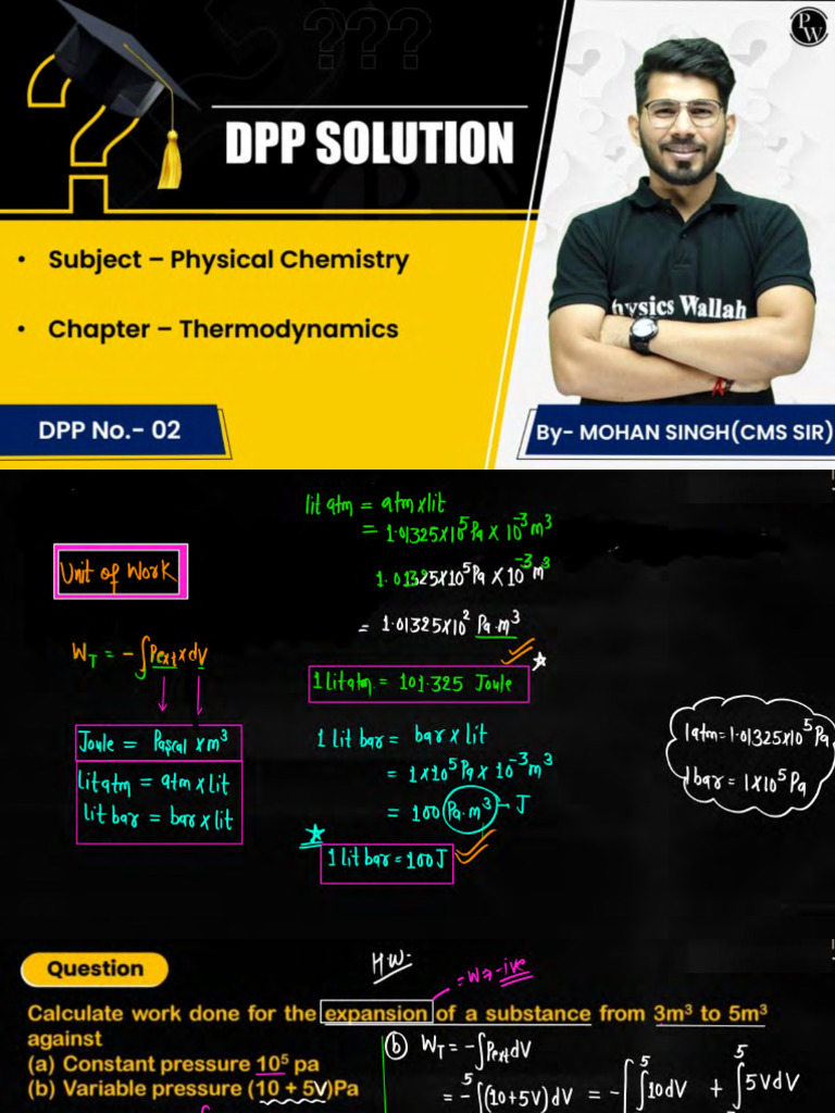 Thermodynamics DPP 02 Discussion Notes Fighter JEE 2025 | PDF