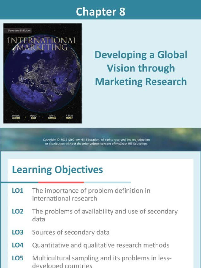 Chapter 8 - Developing A Global Vision Through Marketing Research | PDF