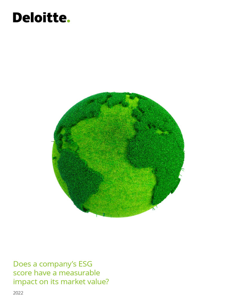 Deloitte CH Company ESG Score Impact On Market Value - 2022 | PDF ...