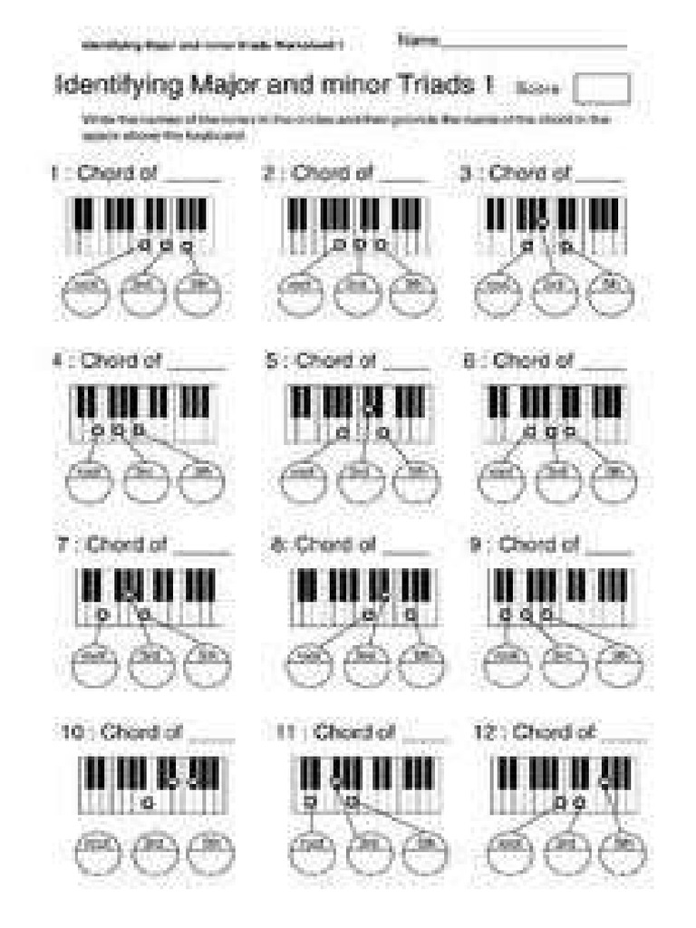 Chords Work Sheet | PDF