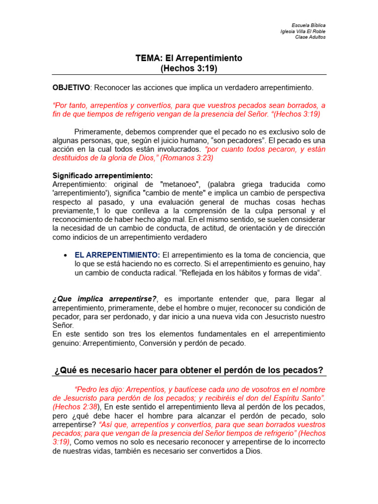 El Verdadero Arrepentimiento en la Fe | PDF | Pecado | Teología