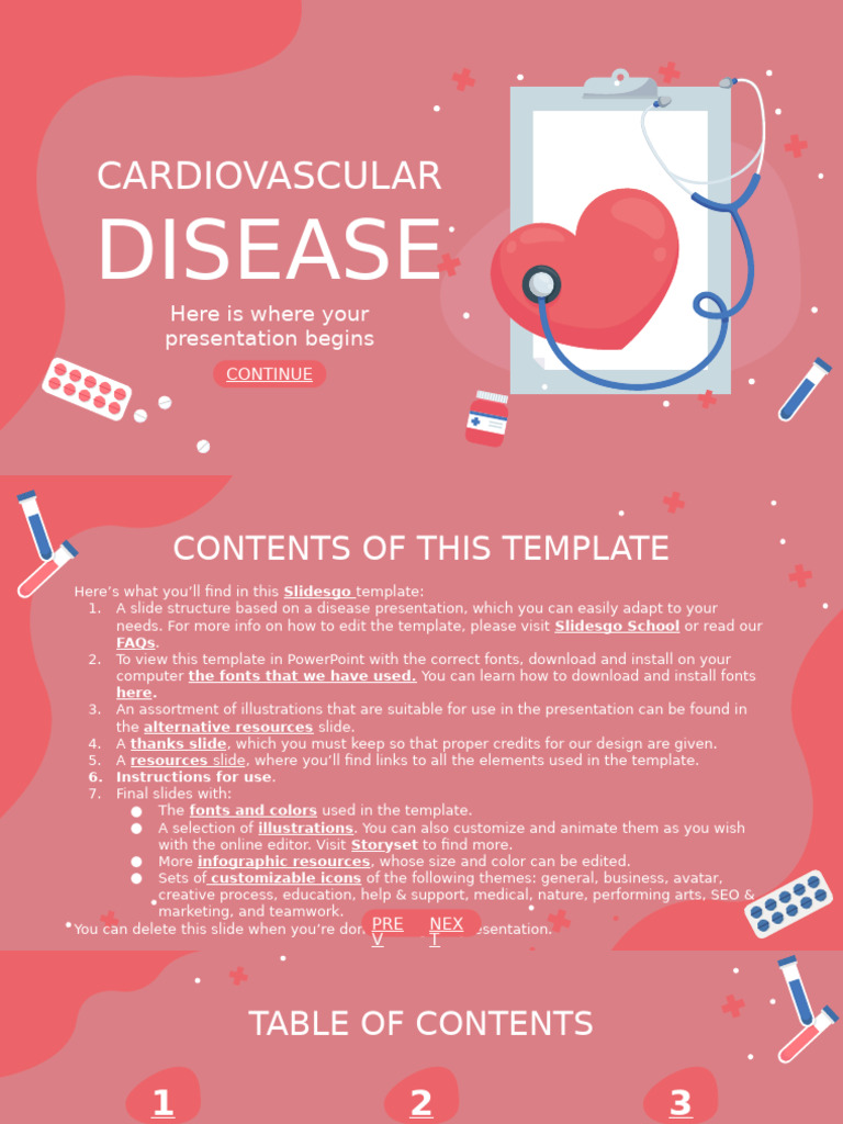Cardiovascular Disease Presentation Template | PDF | Planets | Planets ...