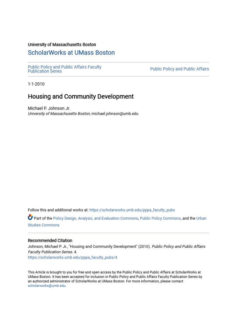 Housing and Community Development | PDF | Policy | Affordable Housing