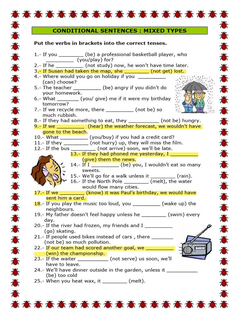 MIXED CONDITIONALS 0, 1 AND 2 | PDF | Language Mechanics | Linguistic Morphology