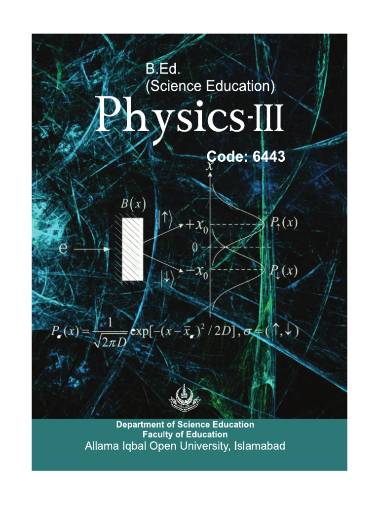 Physics III Course for B.Ed Students | PDF | Electric Field | Force