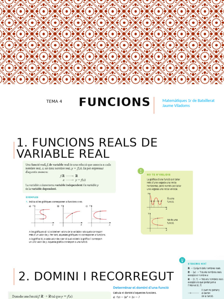 TEMA 4. Funcions CS 23243 | PDF