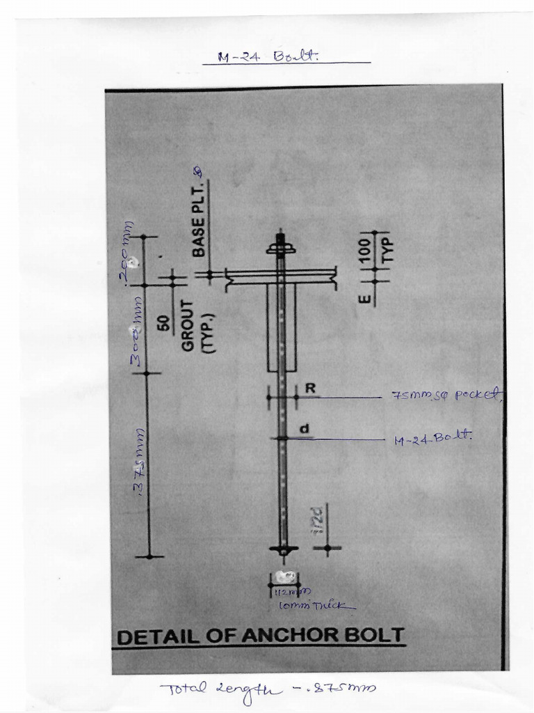 M-24 Bolt Detail Drawing | PDF