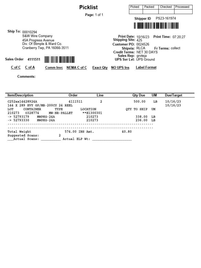 Individual Reel Shipper Example | PDF